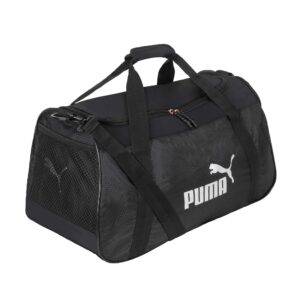 PUMA womens Evercat No. 1 Logo Duffel Bags, Black/Silver, One-Size US