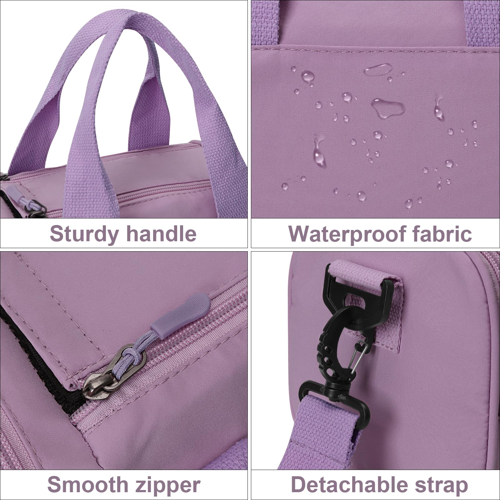 Orgonite Mini Small Crossbody Bag Gym Bag for Women Men, Cute Small Duffle Bag Aesthetic Sports Handbag, Waterproof Gym Tote Bag Portable Fitness Shoulder Bag for Sports Travel (Purple-1)