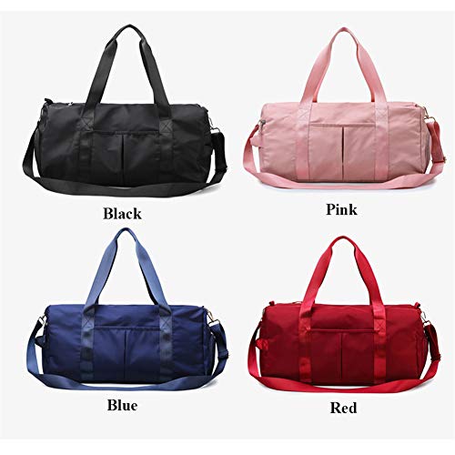 KARRESLY Sports Gym Bag for Women Travel Duffel Bag with Wet Pocket and Shoes Compartment for Training Swim Yoga(Red)