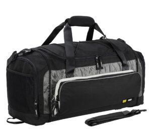 mier large duffel bag men's gym bag with shoe compartment, 60l, black