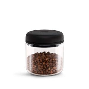 fellow atmos vacuum coffee canister & food storage container - 0.7 liter canister holds up to 11 oz of coffee beans - airtight food storage containers - coffee containers - 0.7 liter - clear glass