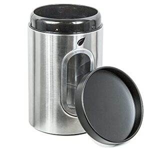 Self-Care Stainless Kitchen Canisters - Modern Kitchen Decoration of Canister Set with Multiple Preservation Purposes by Tight Sealed Lids, Good for Wedding Gifts Kitchen Canisters Set of 3(SC-001)