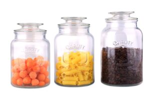 home basics 3 piece glass canister set