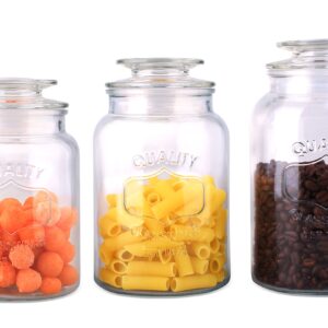 Home Basics 3 Piece Glass Canister Set