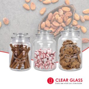 Home Basics 3 Piece Glass Canister Set