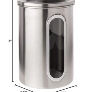 Fox Run 6103 Canister Set, Stainless Steel, 3-Piece Metallic, 5.75 x 6 x 8.5 inches