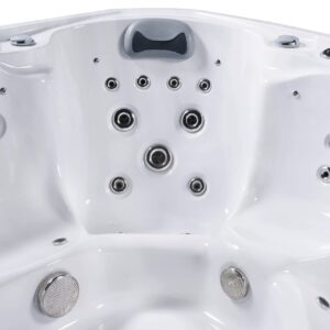 Comfort Hot Tubs - Hot Tub Spa - Seats 5-6 People - 51 Jets – Roll Cover, Water Fountains, Ozonator, LED Lights, Headrests, and More