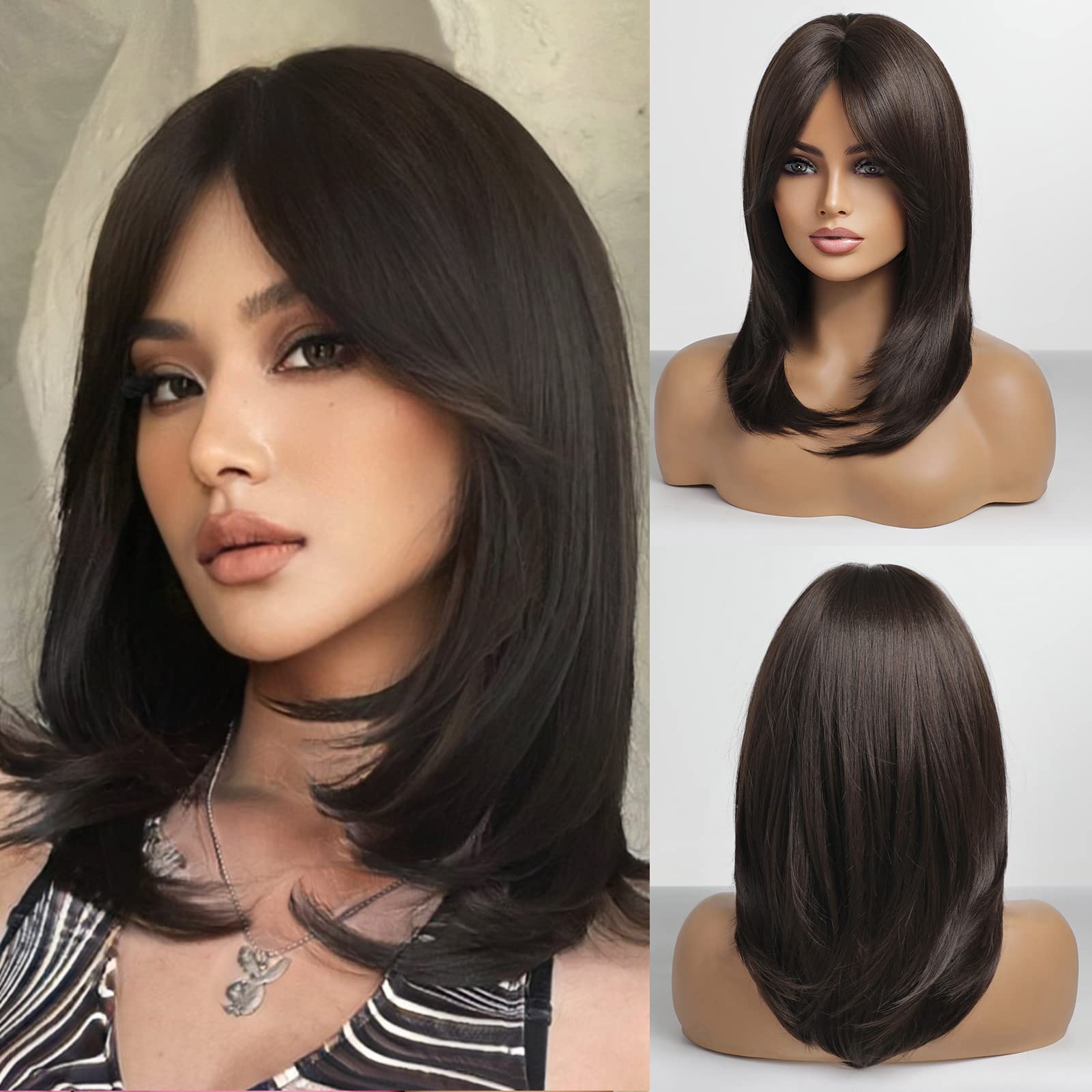 HAIRCUBE Layered Wigs for Women Synthetic Wig