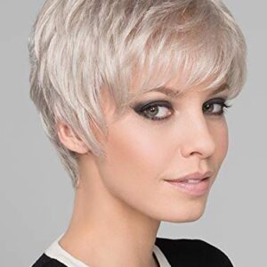 Swiking Short Pixie Cut Blonde Mix Grey Wigs for White Women Fluffy Synthetic Hair Women's Wig Heat Resistant Daily Halloween Party Full Wig