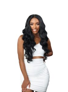 butta lace sensationnel human hair blend - curly body 26" (1b)