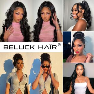 360 Lace Front Wigs Human Hair Pre Plucked, 200 Density Body Wave Frontal 360 Wig Human Hair Full Lace Human Hair Wigs, HD Lace Front Wigs for Black Women Human Hair Glueless with Baby Hair (20 Inch)