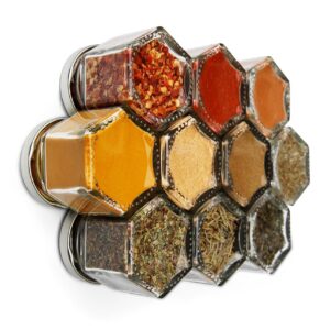 Gneiss Spice Basic Kit | 12 Magnetic Spice Jars Filled With Organic Seasonings (Small Jars)…