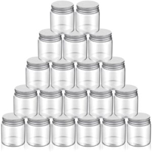 1.7 oz mini mason jars small glass jars with airtight lids clear small jars mini spice jars for honey kitchen diy projects tea preserving wedding favor baby food (20 pcs)