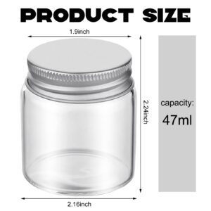 1.7 oz Mini Mason Jars Small Glass Jars with Airtight Lids Clear Small Jars Mini Spice Jars for Honey Kitchen DIY Projects Tea Preserving Wedding Favor Baby Food (20 Pcs)