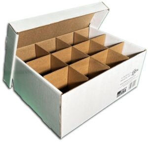 the perfect mason jar box, regular pint. set of 3 cardboard canning jar storage & moving boxes. each box holds 12 regular pint-size jars (16 oz), no tape required