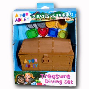 A FOR ADLEY Merch, Adley Toy Pirates vs Fairies Treasure Dive Chest for Boys and Girls for Water Toy Fun as Seen on Adley's You Tube Channel