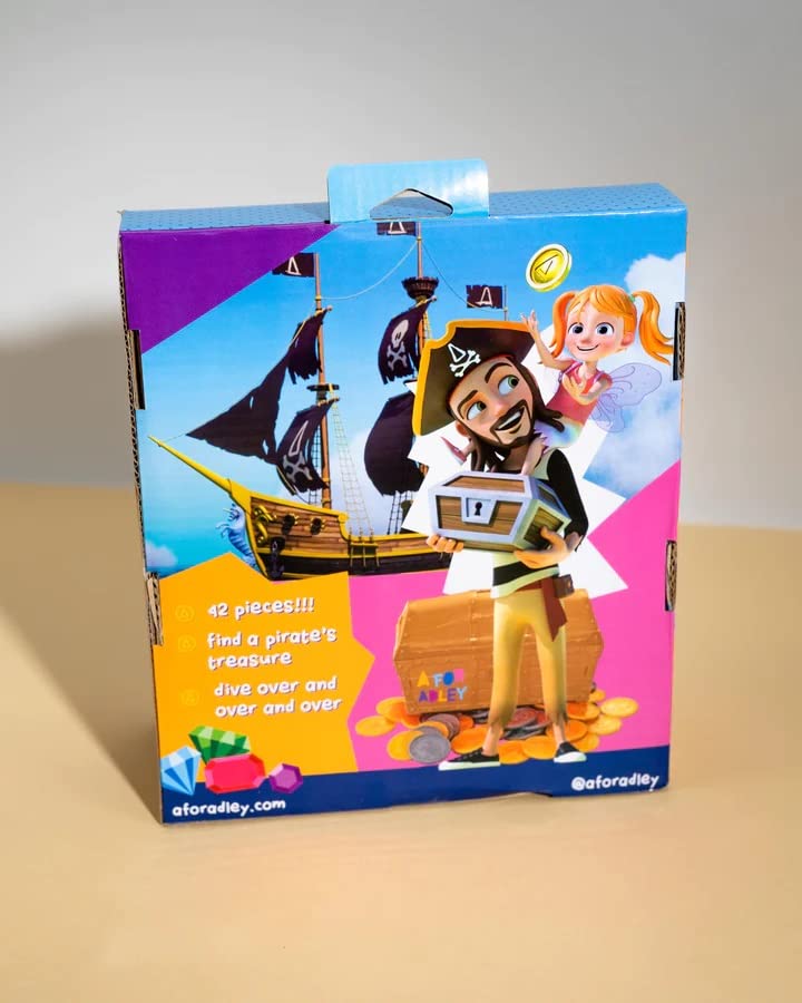 A FOR ADLEY Merch, Adley Toy Pirates vs Fairies Treasure Dive Chest for Boys and Girls for Water Toy Fun as Seen on Adley's You Tube Channel