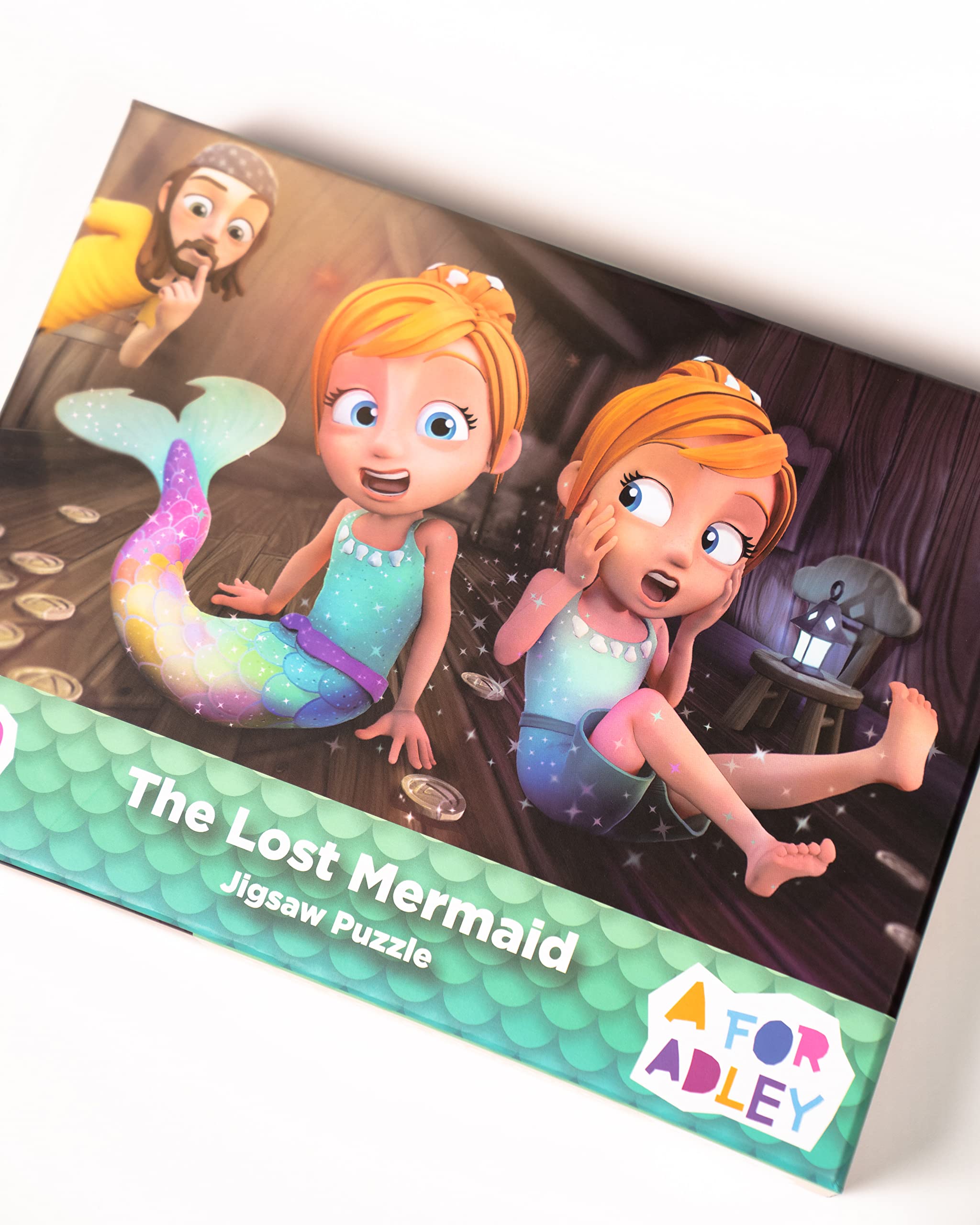 A For Adley Merch A For Adley Lost Mermaid Puzzle Activity, with Original Design of Melody The Mermaid Based Off The Official Spacestation Animation Adley Cartoon