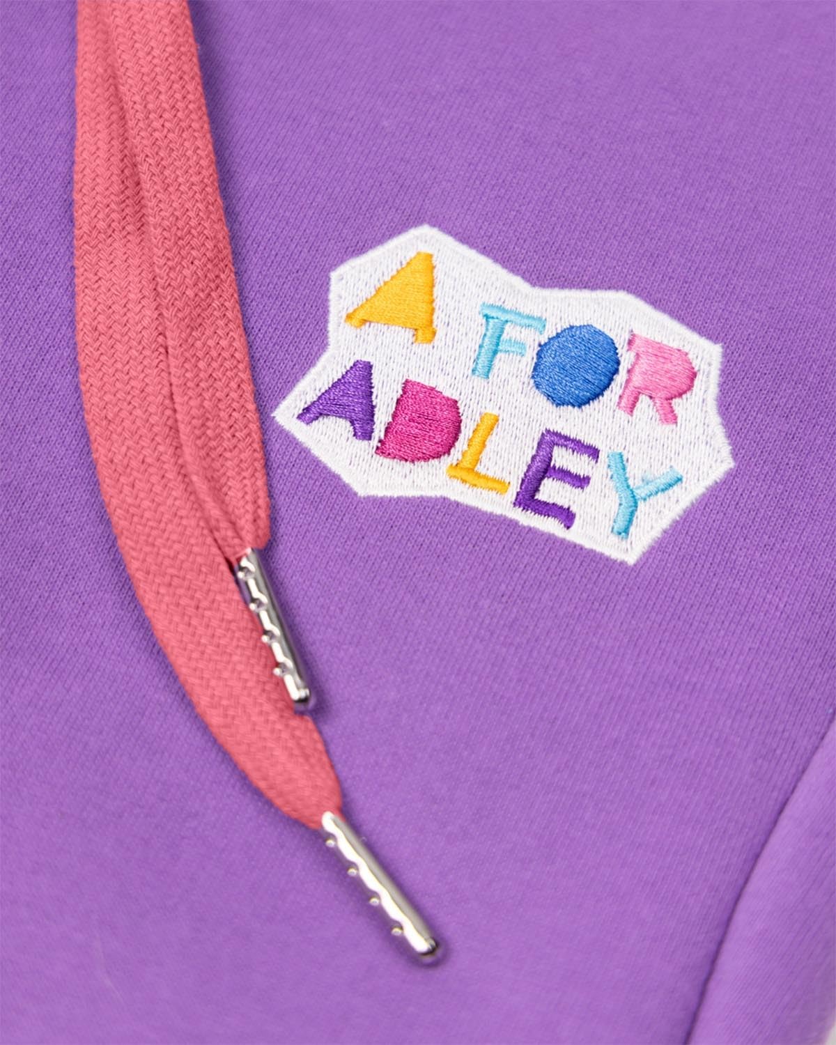 A FOR ADLEY Merch Super Soft Matching Color Block Fleece Set With Embroidered Logo on Top and Bottom (as1, alpha, s, regular)