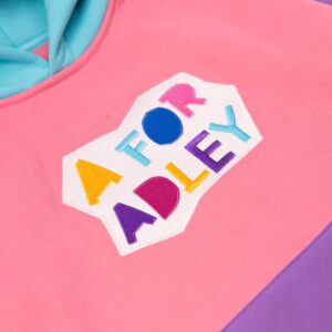 A FOR ADLEY Merch Super Soft Matching Color Block Fleece Set With Embroidered Logo on Top and Bottom (as1, alpha, s, regular)