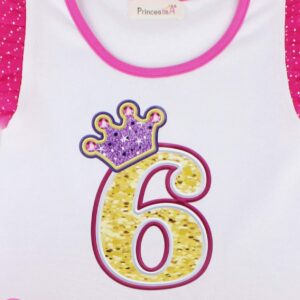 PrinceSasa Number 6#6 Summer Party Wedding Dress Kids Outfit Girls,6EDTA6,5-6 Years(Size 130)