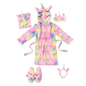 JOYIN Kids Unicorn Robe and Bathroom Set Gifts for Girls and Kids