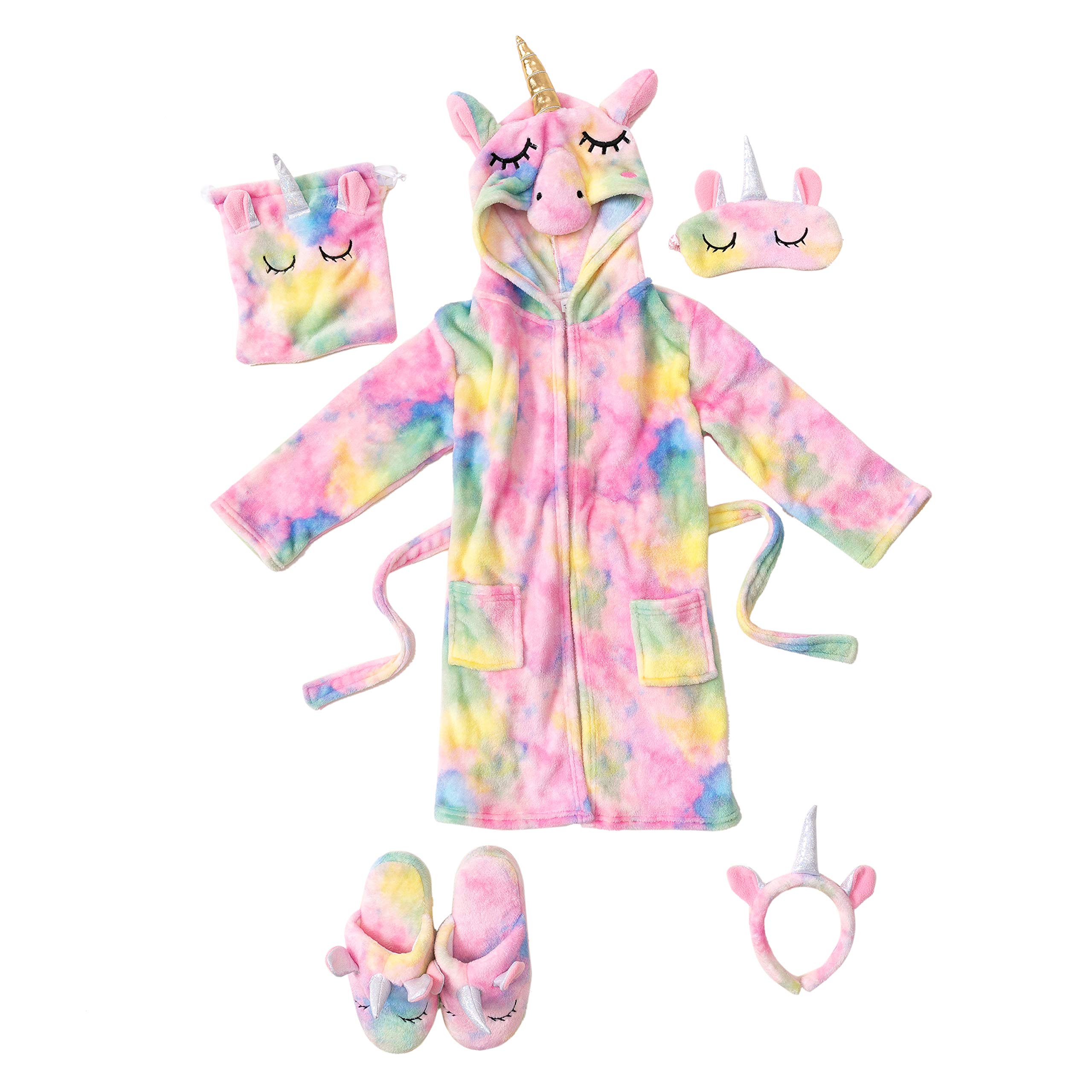 JOYIN Kids Unicorn Robe and Bathroom Set Gifts for Girls and Kids