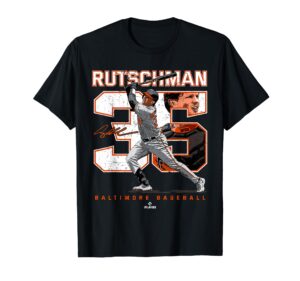 number and portrait adley rutschman baltimore t-shirt