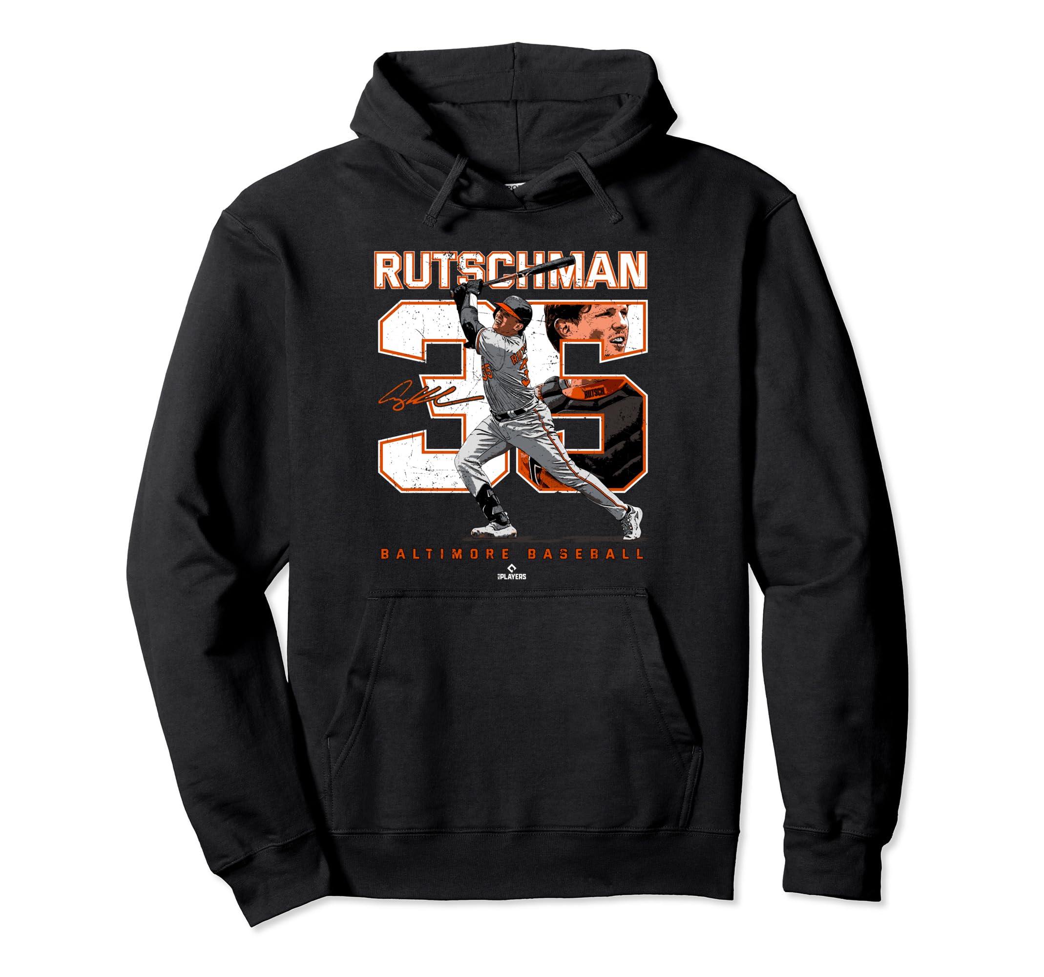 Number and Portrait Adley Rutschman Baltimore Pullover Hoodie