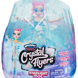 Hatchimals Pixies, Crystal Flyers Starlight Idol Magical Flying Pixie Toy Doll with Lights, Girls Gifts, Kids Toys for Girls Ages 6 and up