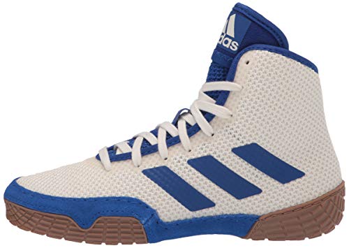 adidas Boy's Tech Fall 2.0 Wrestling Shoe, White/Royal Blue/Gum, 1.5 Little Kid