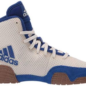 adidas Boy's Tech Fall 2.0 Wrestling Shoe, White/Royal Blue/Gum, 1.5 Little Kid