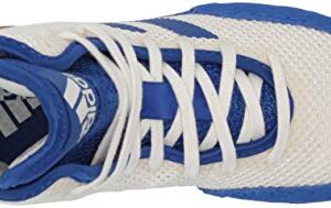 adidas Boy's Tech Fall 2.0 Wrestling Shoe, White/Royal Blue/Gum, 1.5 Little Kid