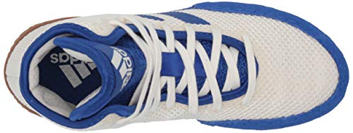 adidas Boy's Tech Fall 2.0 Wrestling Shoe, White/Royal Blue/Gum, 1.5 Little Kid