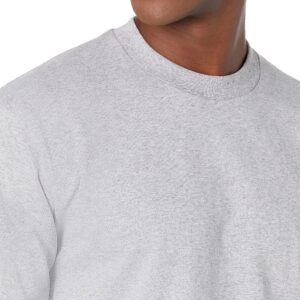 Pro Club Men's Heavyweight Cotton Short Sleeve Crew Neck T-Shirt, Heather Gray, 4XL-Tall