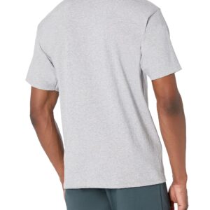 Pro Club Men's Heavyweight Cotton Short Sleeve Crew Neck T-Shirt, Heather Gray, 4XL-Tall