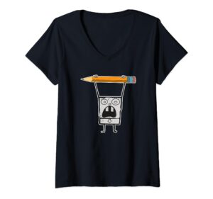 mademark x spongebob squarepants - womens doodlebob is the greatest! v-neck t-shirt