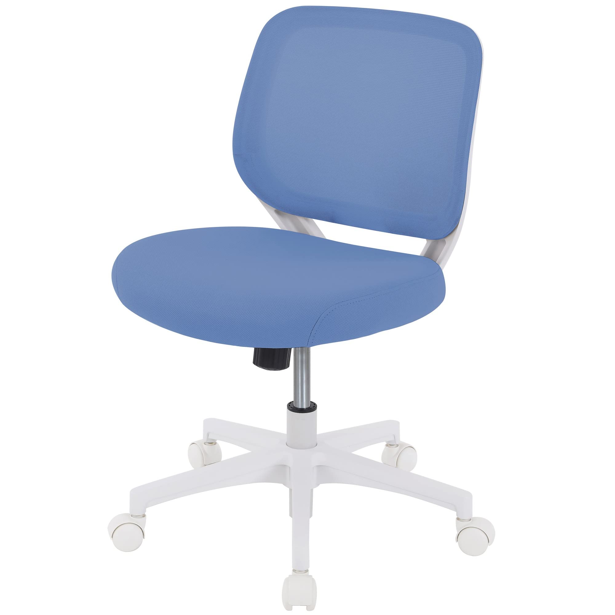 Realspace® Adley Mesh/Fabric Low-Back Task Chair, Blue/White