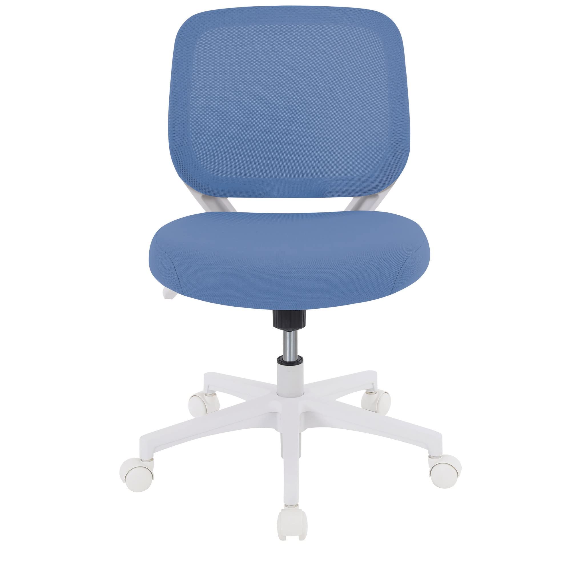 Realspace® Adley Mesh/Fabric Low-Back Task Chair, Blue/White