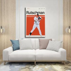 Adley Rutschman Baseball Playe58 Canvas Poster Bedroom Decor Sports Landscape Office Room Decor Gift Frame:12x18inch(30x45cm)