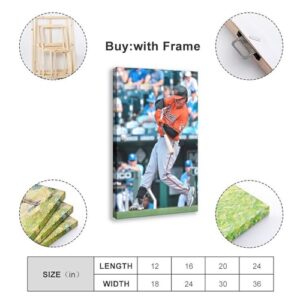 Adley Rutschman Baseball Playe99 Canvas Poster Bedroom Decor Sports Landscape Office Room Decor Gift Frame:12x18inch(30x45cm)