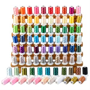 82 spools assorted embroidery machine sewing thread kit, 500m (550y) each polyester threads bobbin for sewing embroidery, embroidery floss for home embroidery sewing machines handicraft (82 colors)