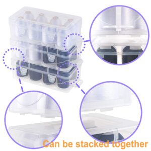 New brothread Polyester Embroidery Machine Thread 1000m Each with Clear Plastic Storage Box for Embroidery & Quilting - 4xSnow White+4xBlack