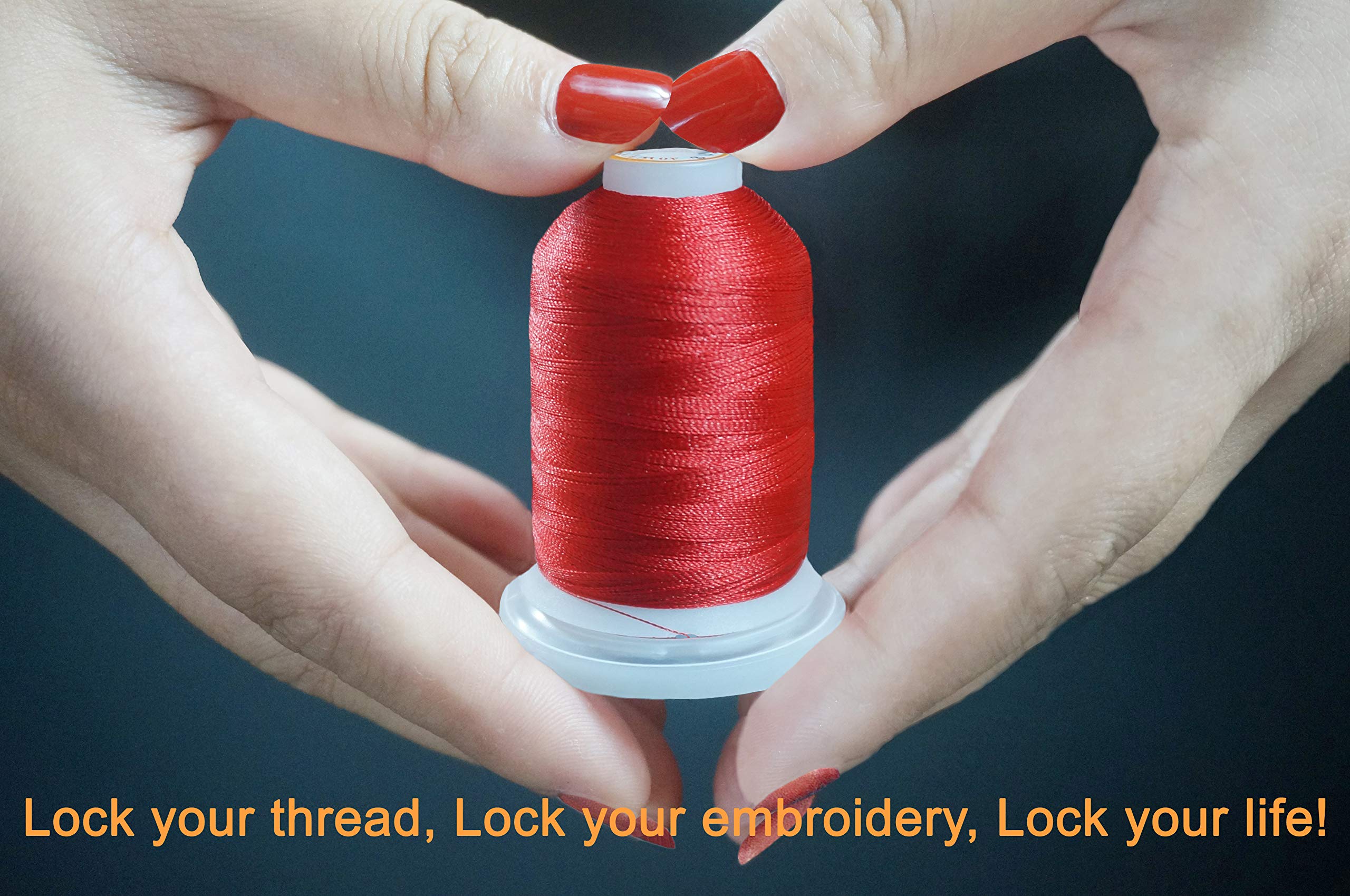 New brothread 64 Spools 1000M (1100Y) Polyester Embroidery Machine Thread Kit for Professional Embroiderer and Beginner