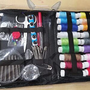 JUNING Sewing Kit with Case Portable Sewing Supplies for Home Traveler, Adults, Beginner, Emergency, Kids Contains Thread, Scissors, Needles, Measure etc