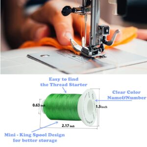 42 Colors Embroidery Machine Thread, 500M (550Y) Each Spool Polyester Thread for Sewing & Embroidery, Embroidery Floss for Home Brother Babylock Janome Singer Pfaff Husqvarna Bernina Sewing Machine