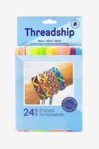 dmc prism-neon prism 6-strand floss pack 8.7 yd, neon, pack of 24