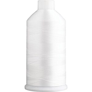 super b polyester embroidery thread, 40wt large spool 5000m, embroidery thread for commercial & domestic machine, 175 popular colors machine embroidery thread, 100% polyester - white 010