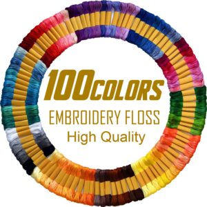 100 skeins per pack -embroidery floss - cross stitch threads - friendship bracelets floss - crafts floss