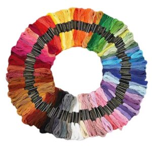 premium rainbow color embroidery floss with cotton for cross stitch threads, bracelet yarn, craft floss, aroic embroidery floss set (250 colors)